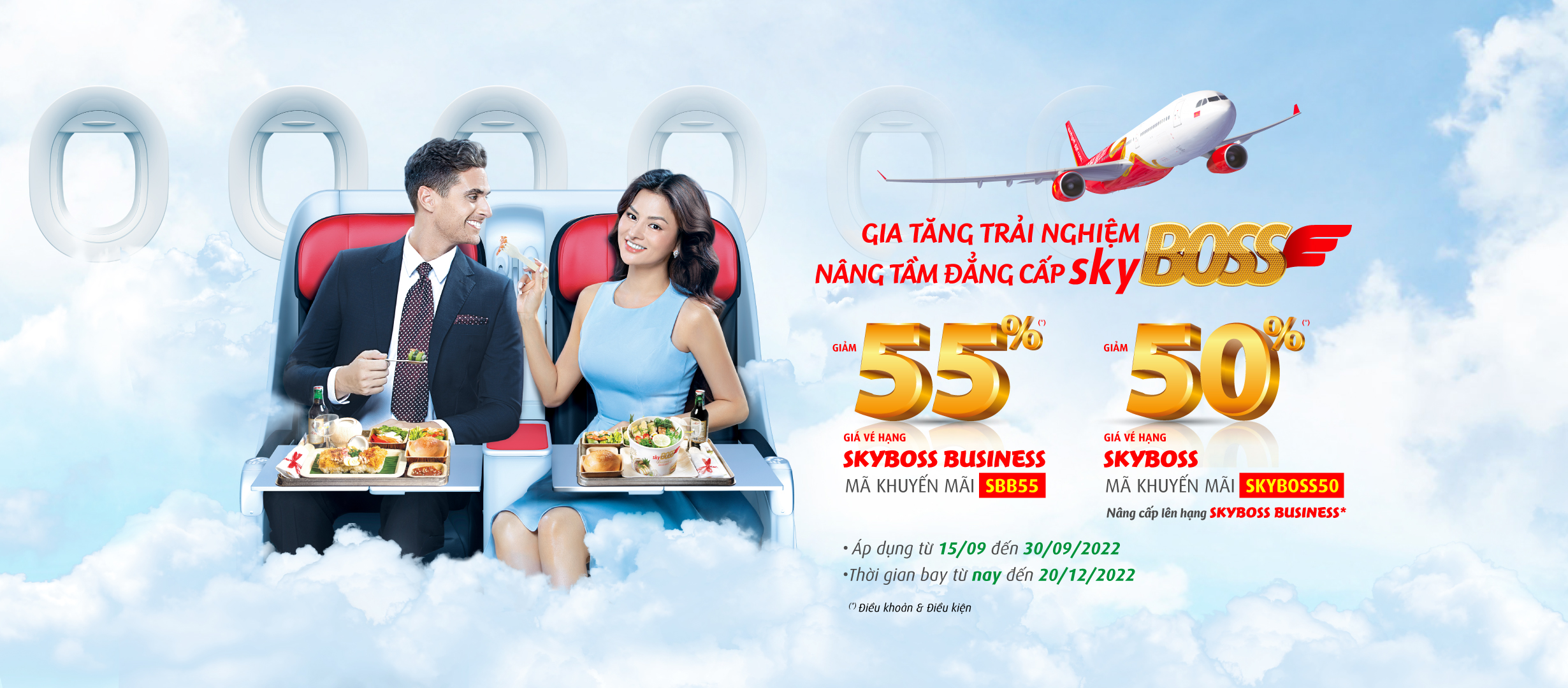 VietJet Air khuyến mãi từ 50% hạng vé Skyboss và Skyboss Business ...